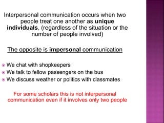Interpersonal communication Process | PPT
