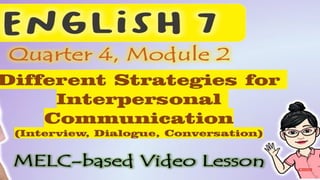 DIFFERENT TYPES INTERPERSONAL COMMUNICATION | PPT