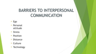 INTERPERSONAL COMMUNICATIONS & BEHAVIOR SKILLS | PPTX