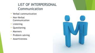 INTERPERSONAL COMMUNICATIONS & BEHAVIOR SKILLS | PPTX