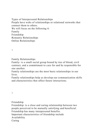 Interpersonal Communication Chapter 7 Developing and Maintain.docx