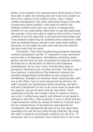 Interpersonal Communication Competence ReflectionCommunication .docx