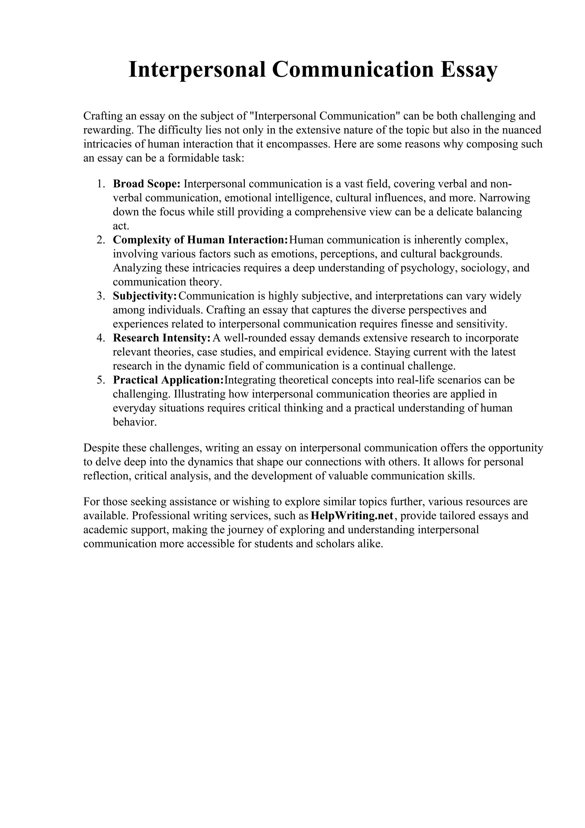 Interpersonal Communication Essay.pdf