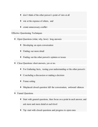 Interpersonal communication (outline) | DOCX