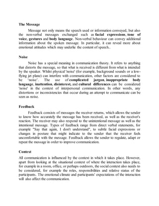 Interpersonal communication (outline) | PDF