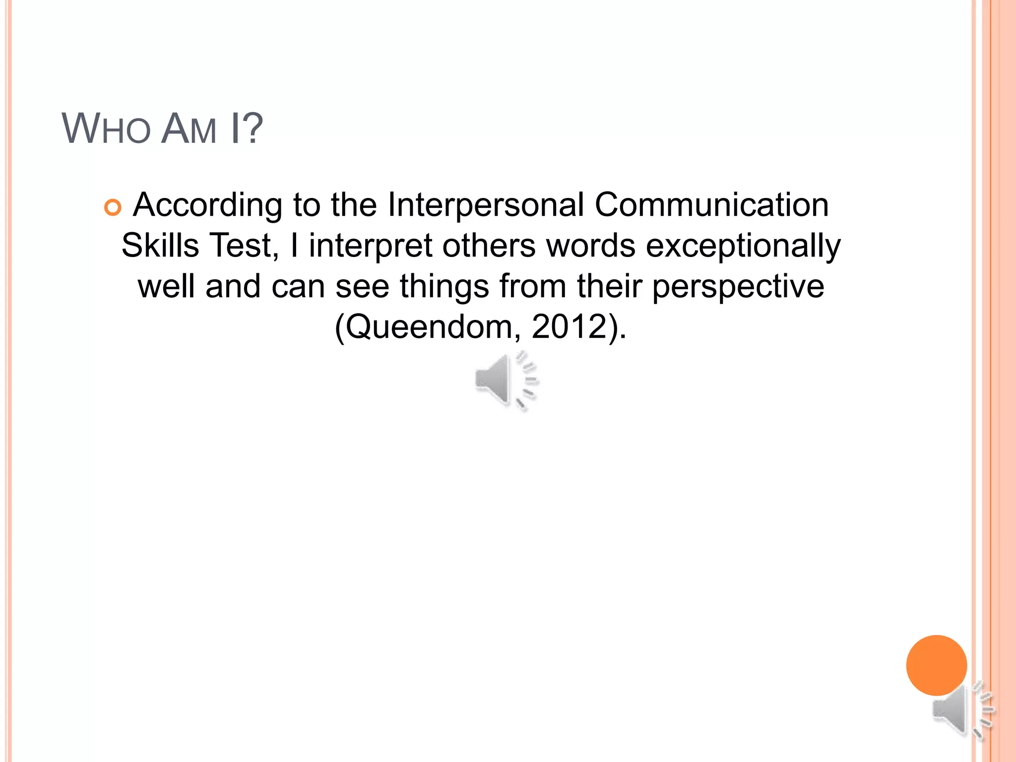 Interpersonal communication project | PPTX