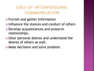 Interpersonal com skills | PPTX