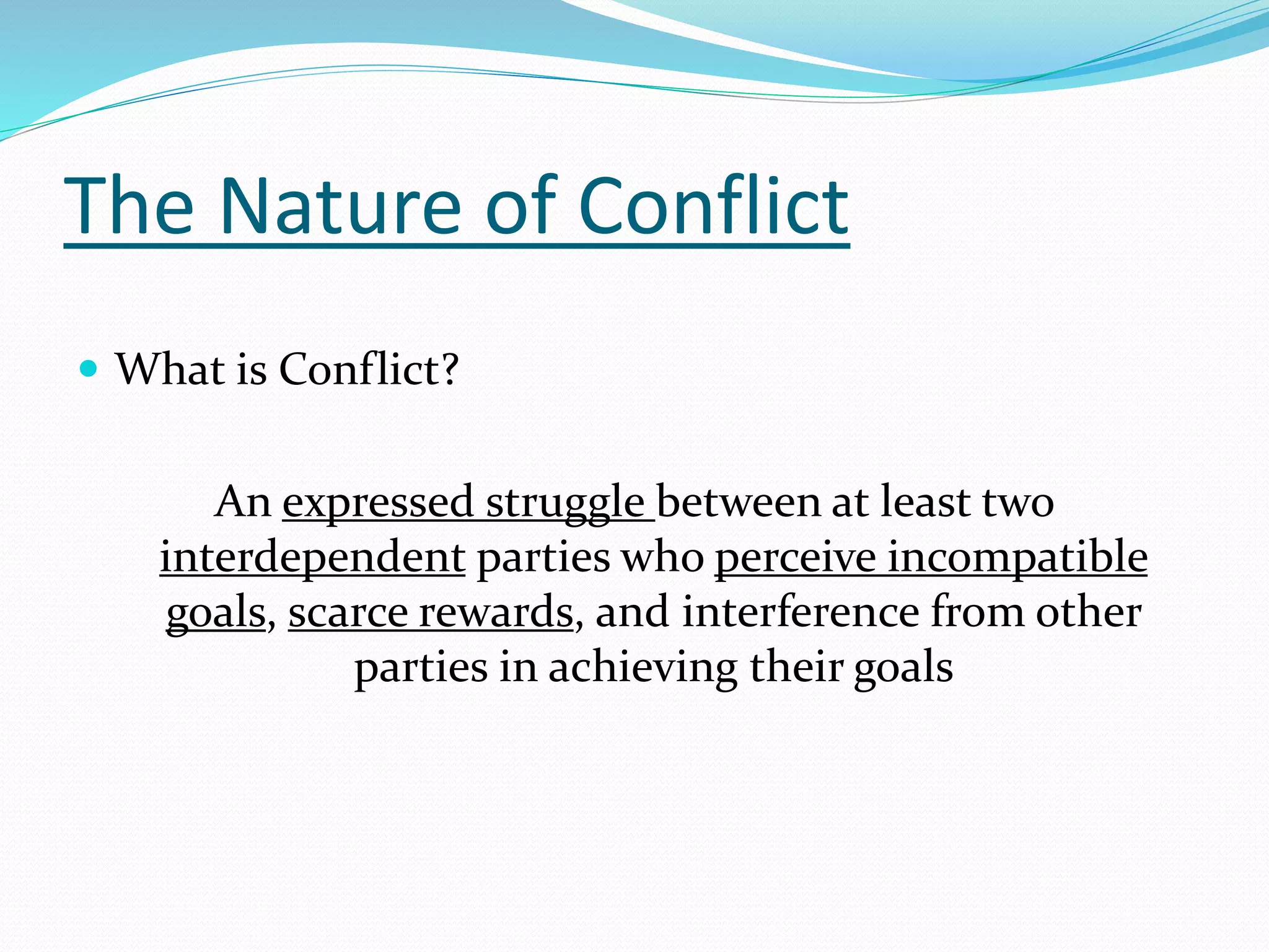 The concept of Interpersonal conflict | PPTX