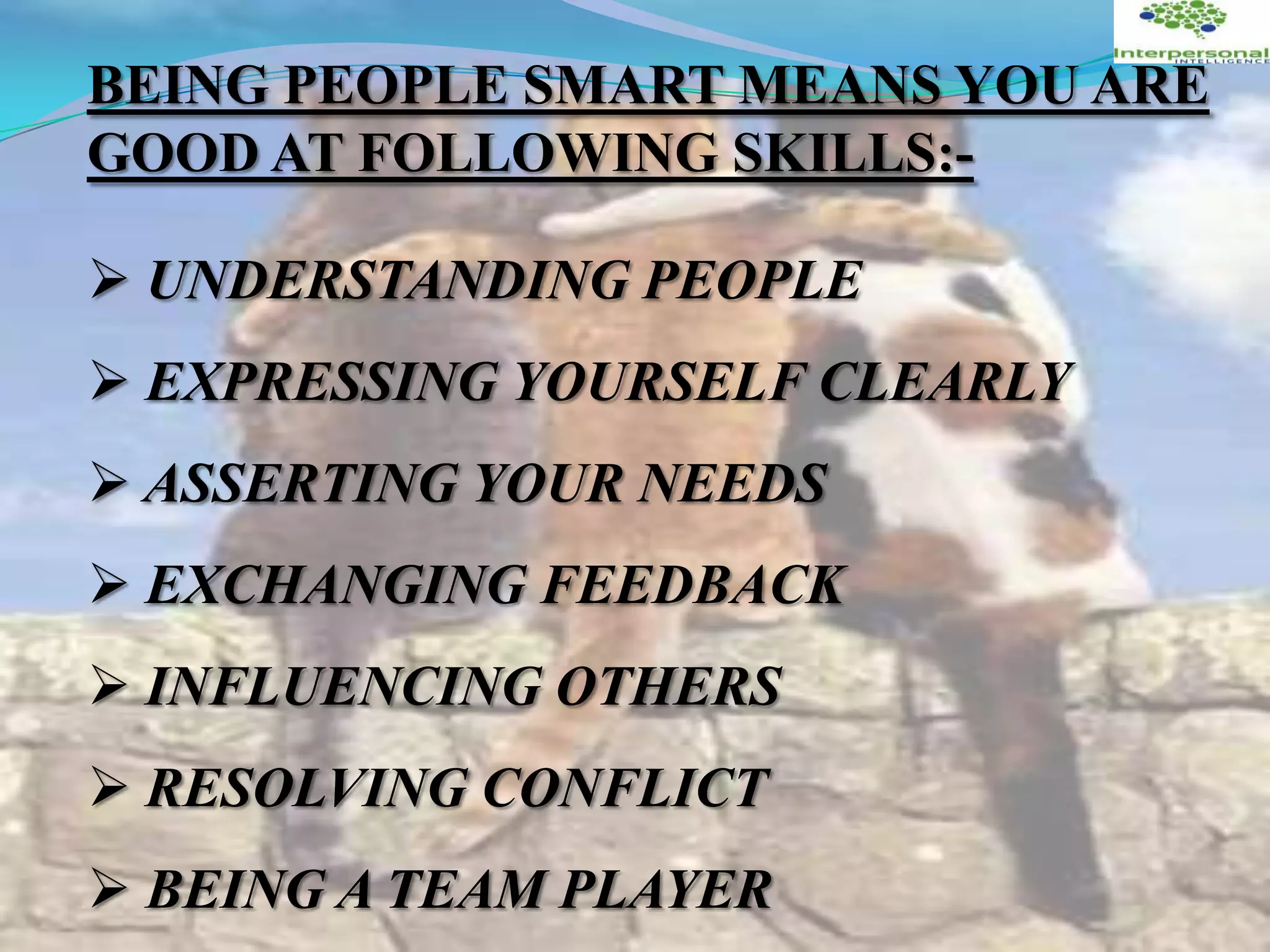 Interpersonal inlelligence & intrapersonal intelligence | PPTX