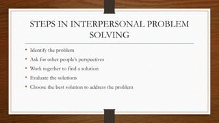 Interpersonal problem solving | PPT