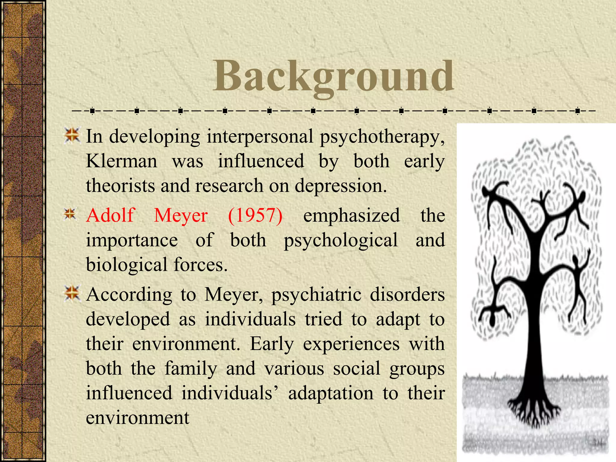 Interpersonal psychotherapy | PPT