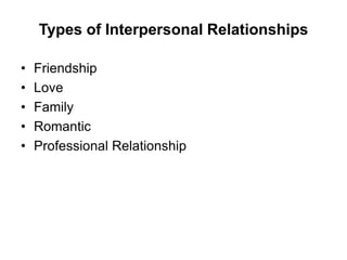 Interpersonal relationship | PPTX
