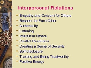 Effective interpersonal relations | PPT