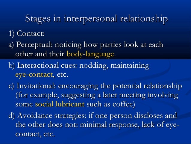 Interpersonal relationship