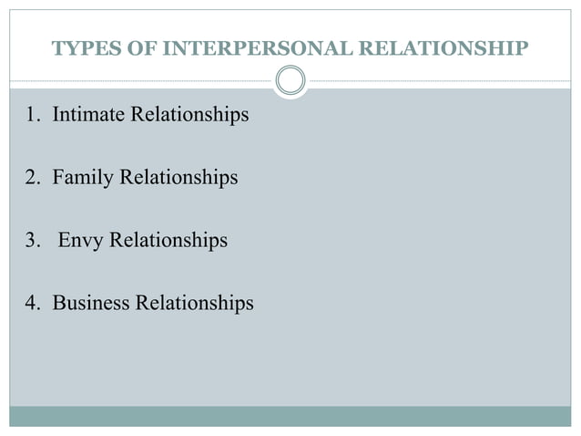 Interpersonal relationship and its stages | PPTX | Dating | Family and ...