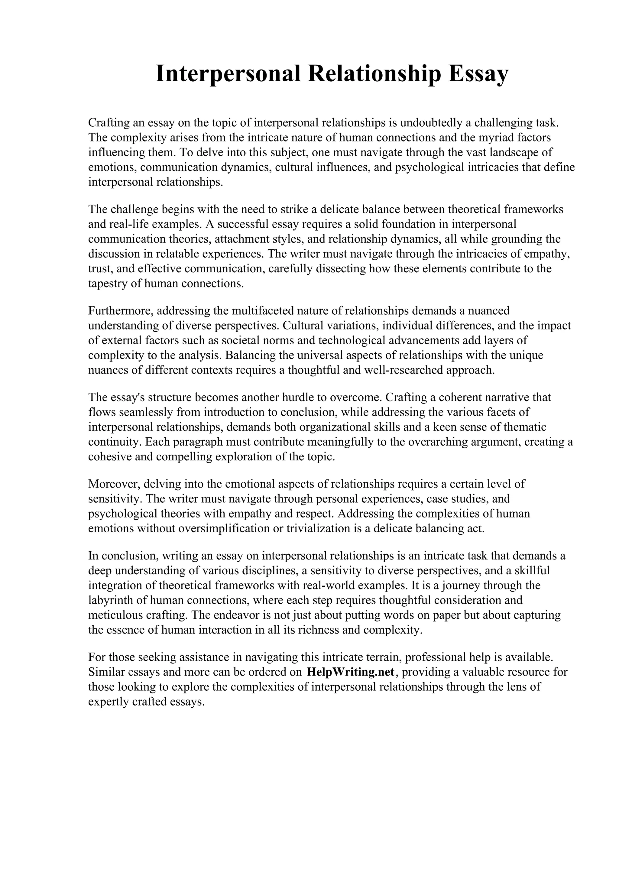 Interpersonal Relationship Essay.pdf