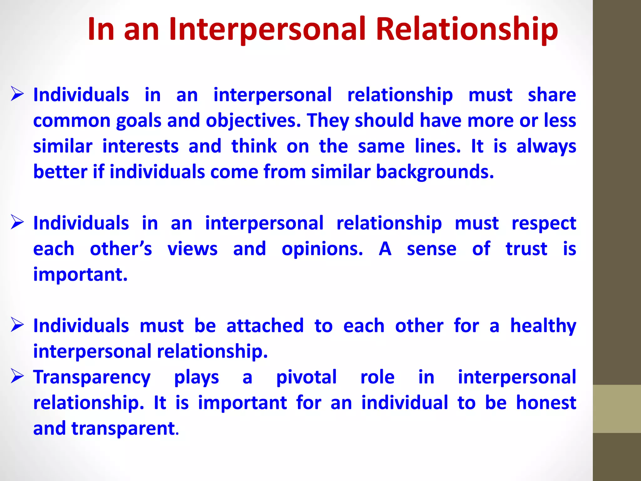 Interpersonal relationships | PPTX