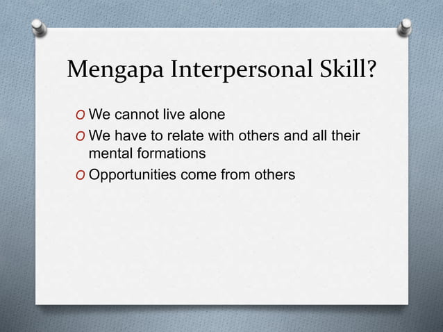 Interpersonal skill | PPTX