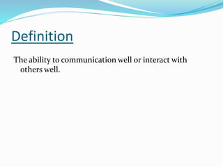 Interpersonal skill | PPTX