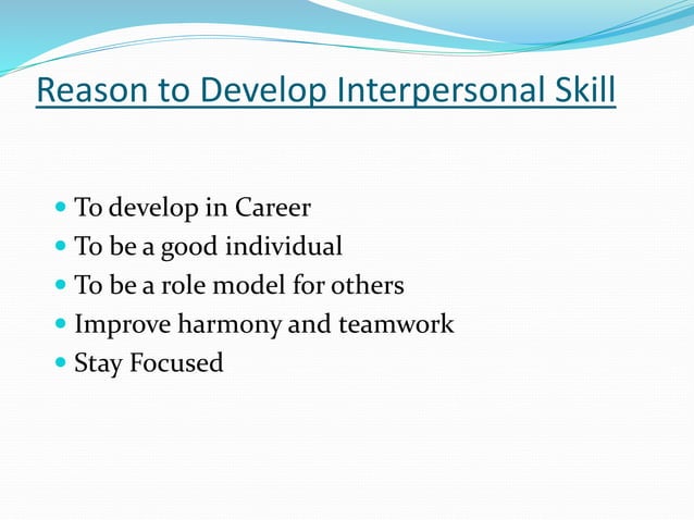 Interpersonal skill | PPTX