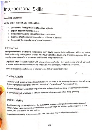 Interpersonal skills | PDF