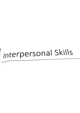 Interpersonal skills | PDF