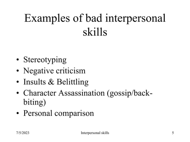INTERPERSONAL SKILLS.PPT | Career Advice | Careers