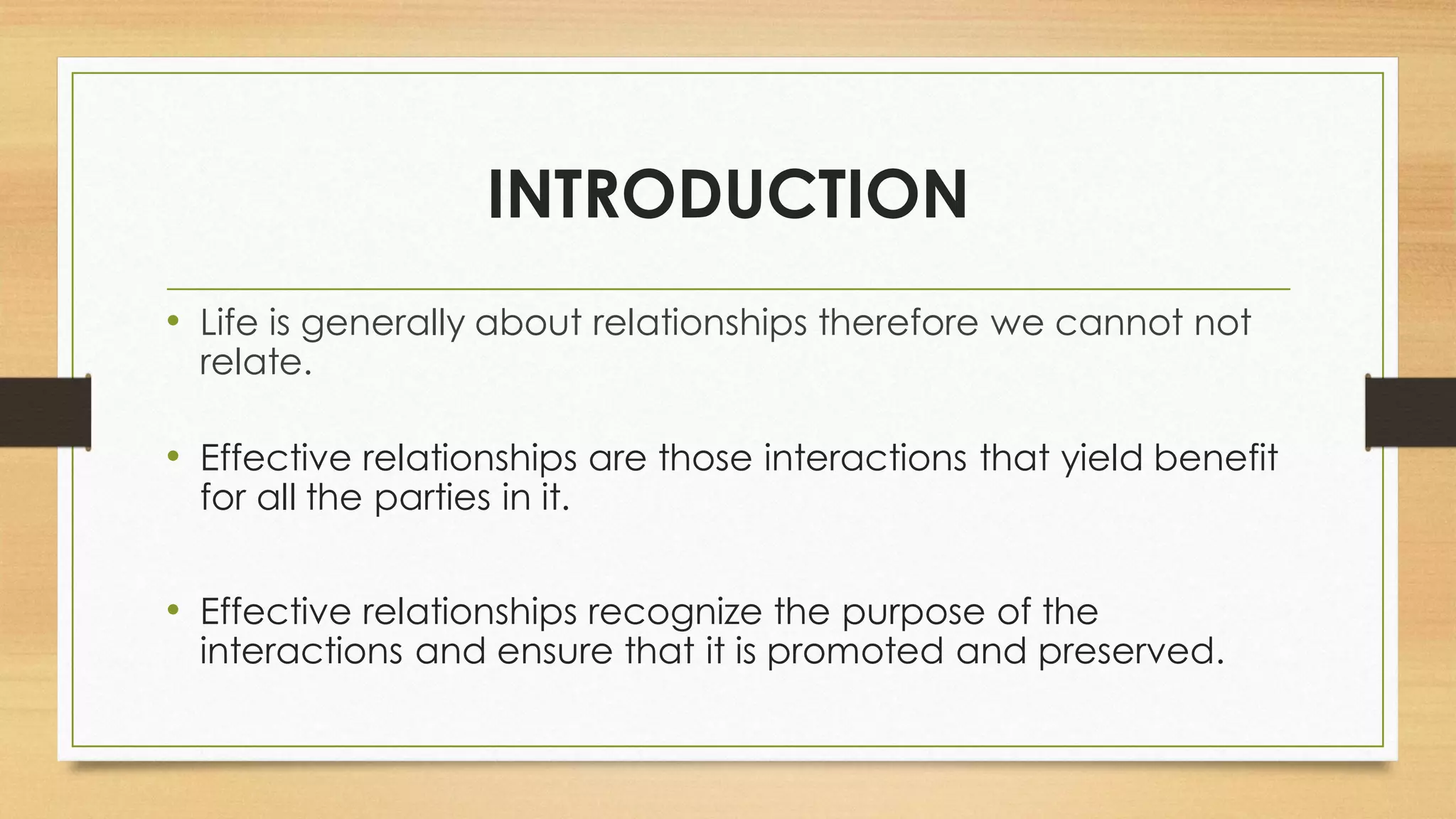 Interpersonal skills for effective relationships | PPT