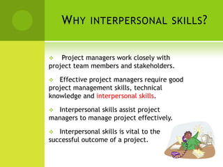 Interpersonal Skills For Project Managers | PDF