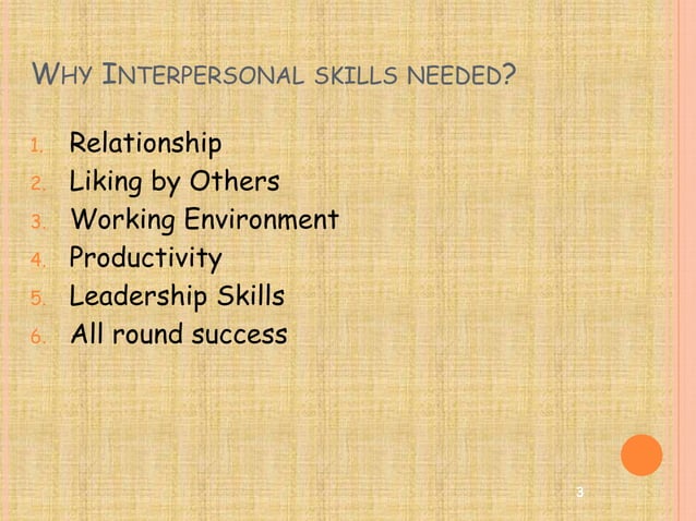 Interpersonal Skills (PPT).pptx | Dating | Family and Relationships