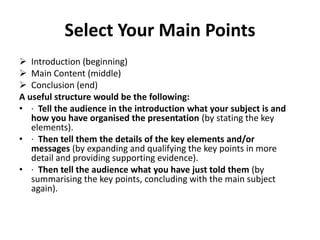 preparing the presentation | PPTX