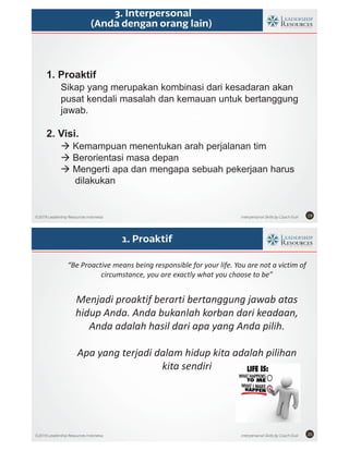 Interpersonal Skills Training by Coach Eval | PDF