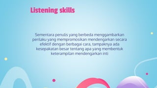Listening Interpersonal skill | PPTX
