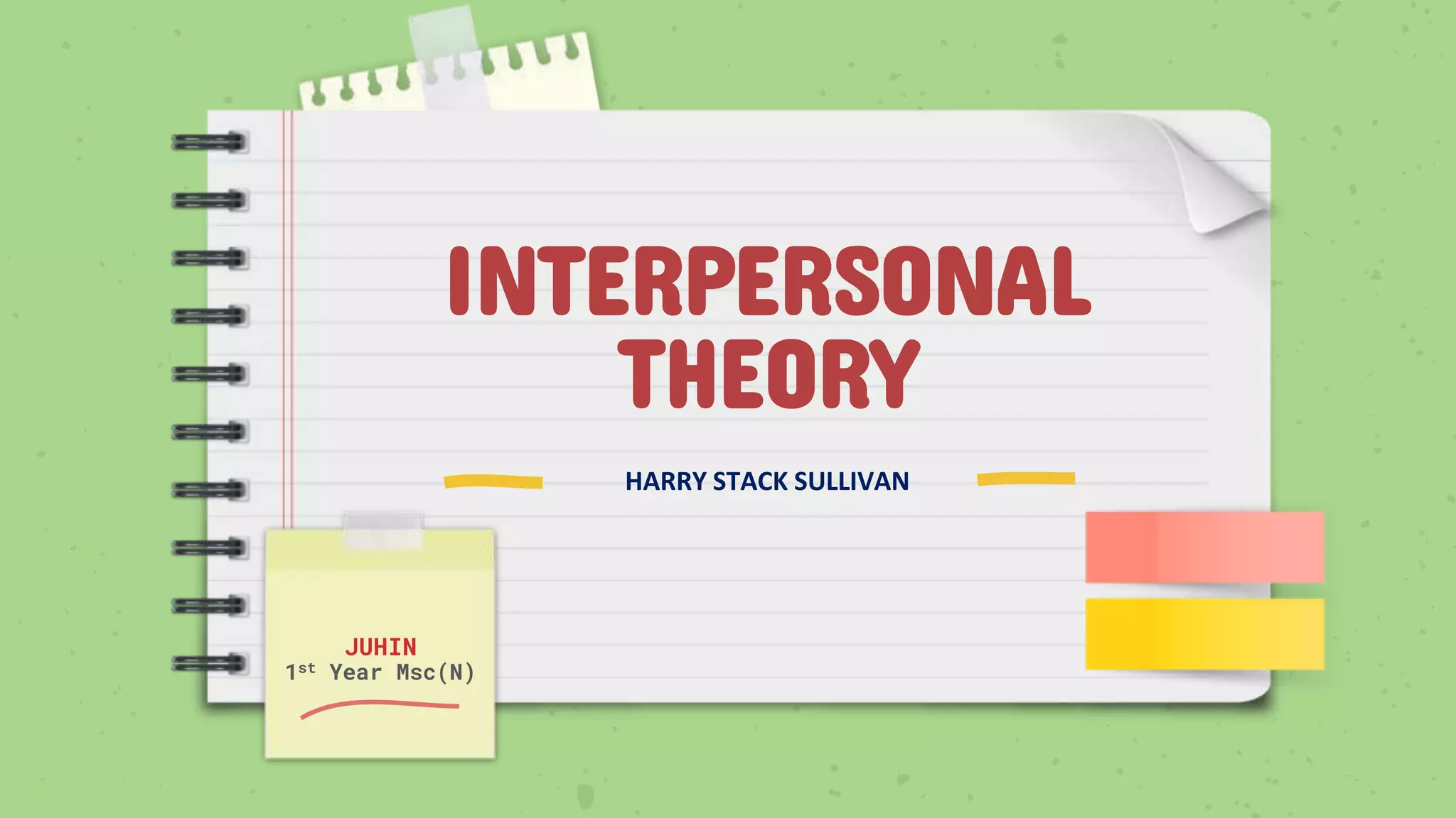 Interpersonal Theory by Sullivan | Juhin J | PDF