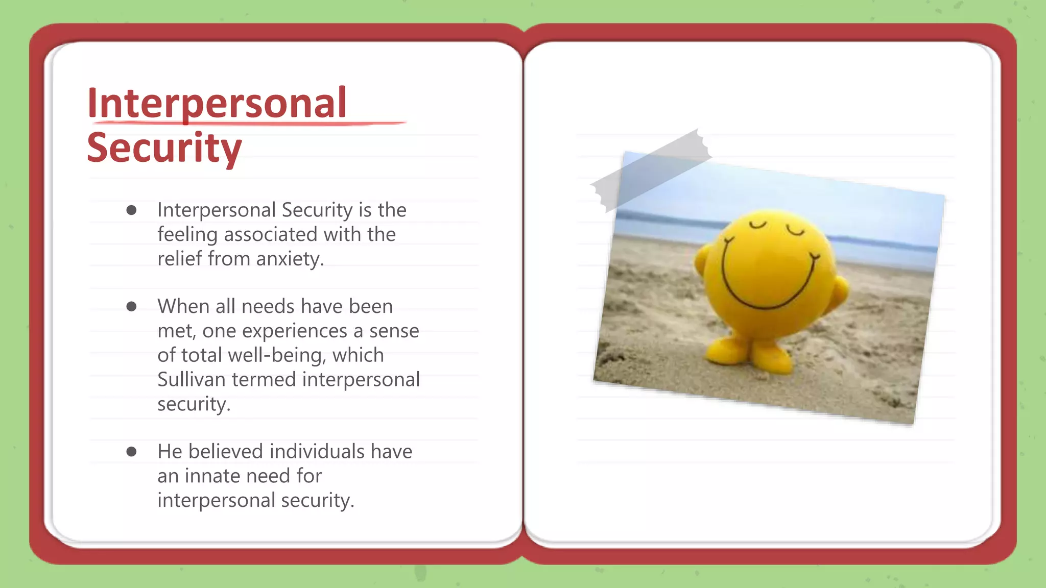 Interpersonal Theory by Sullivan | Juhin J | PDF