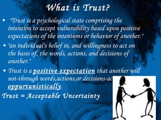 Interpersonal Trust | PPT