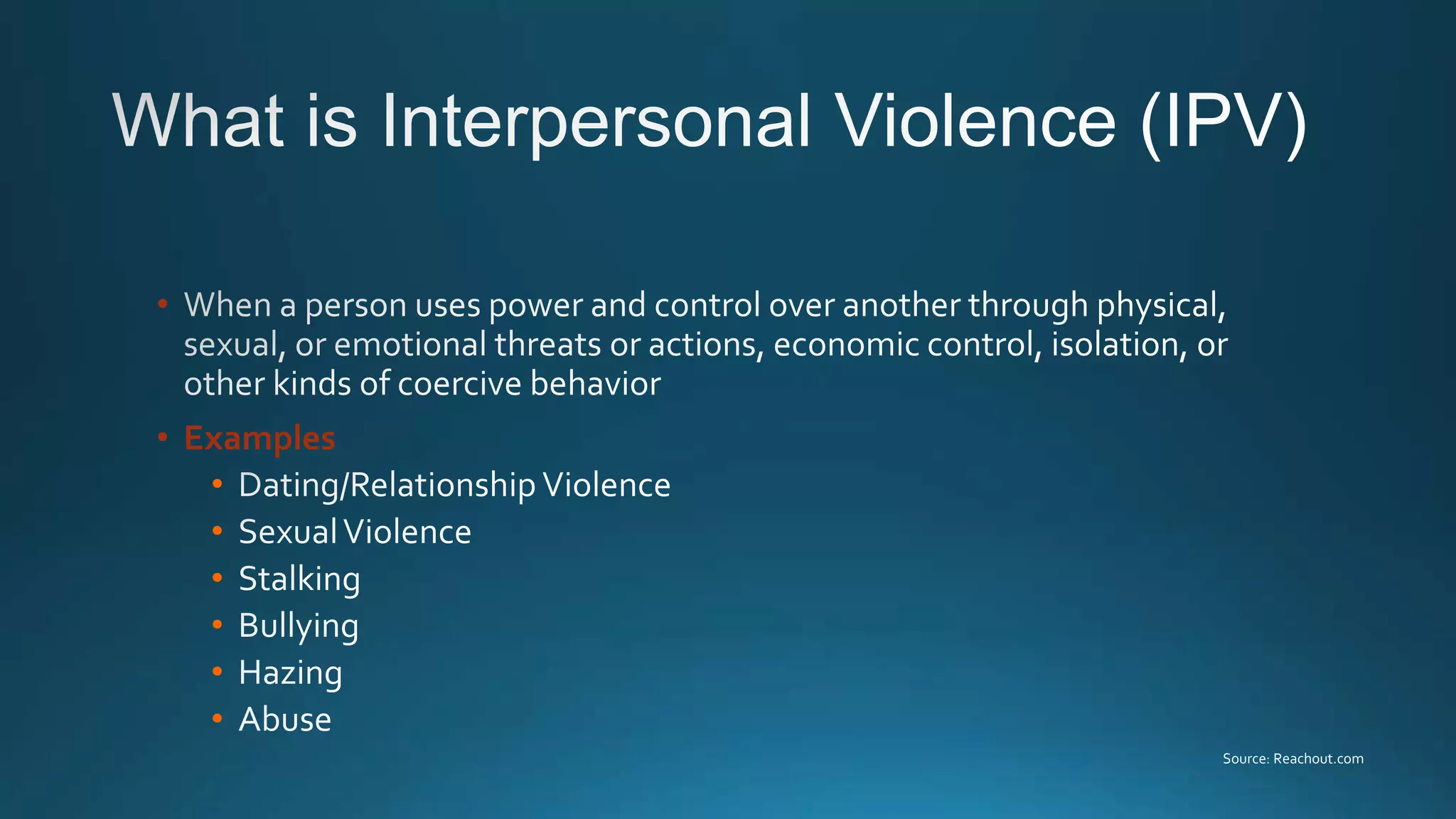 Interpersonal Violence 2020