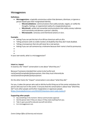 Interperson Inclusion Handout | PDF