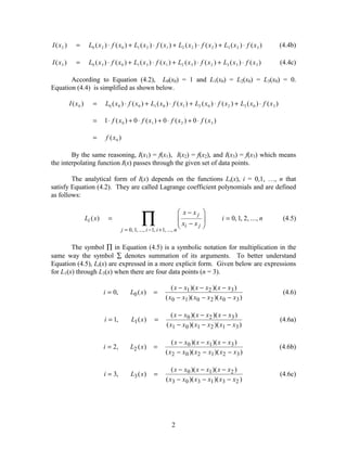 Interp lagrange | PDF