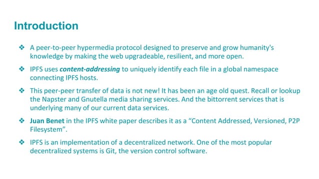 Interplanetary File Systempptx Computer Networking Computing