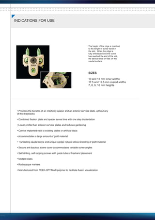 Cervical Stand-alone - Fusion Implant | PDF