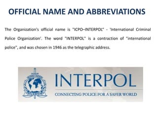 INTERPOL | PPTX | Law