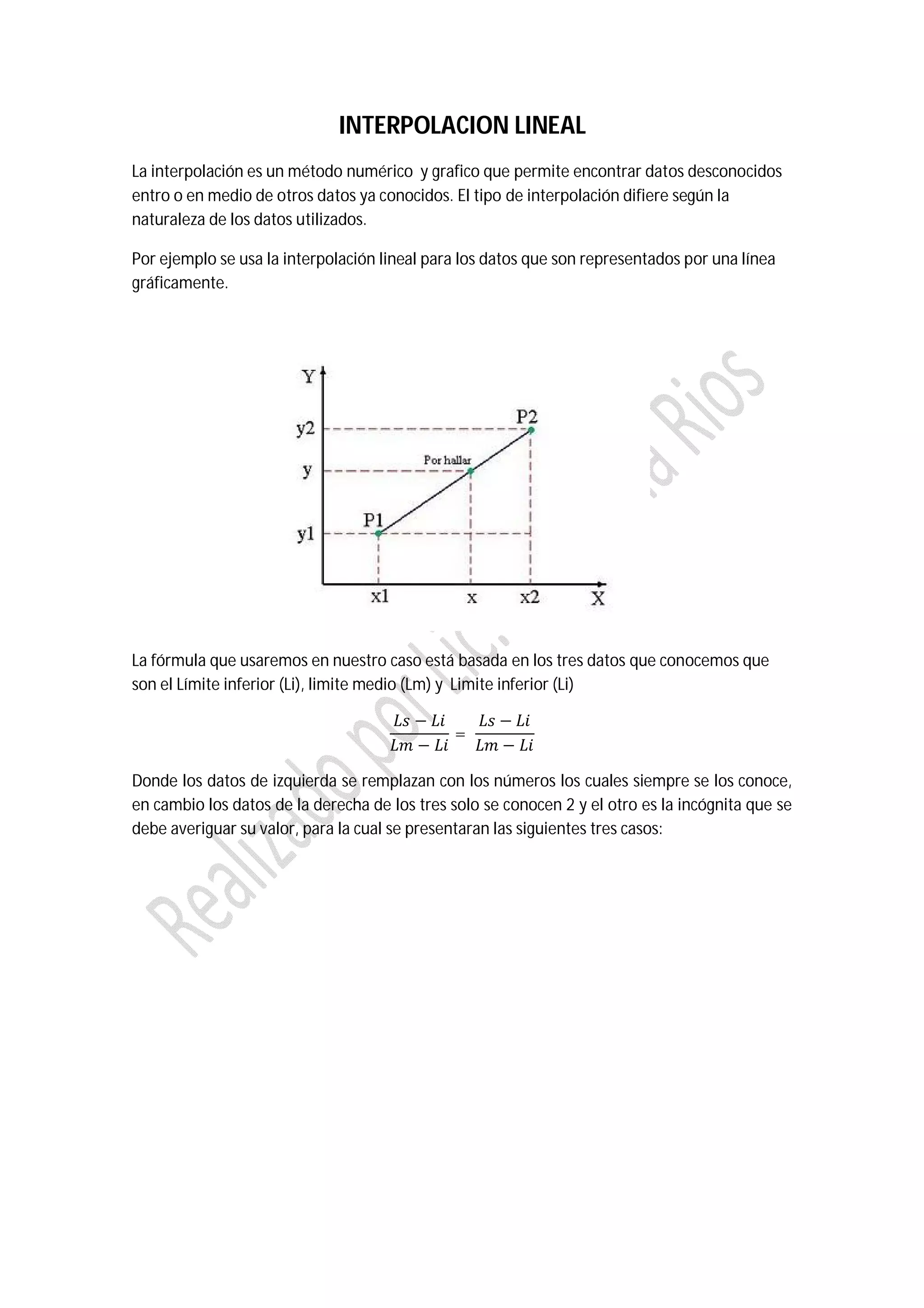 Interpolacion lineal | PDF