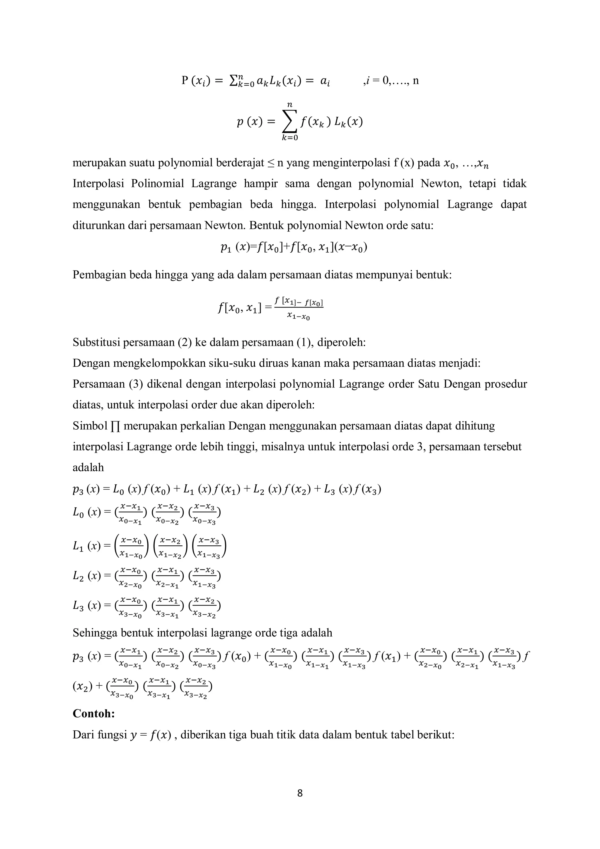 metode numerik bag Interpolasi lagrange.pdf
