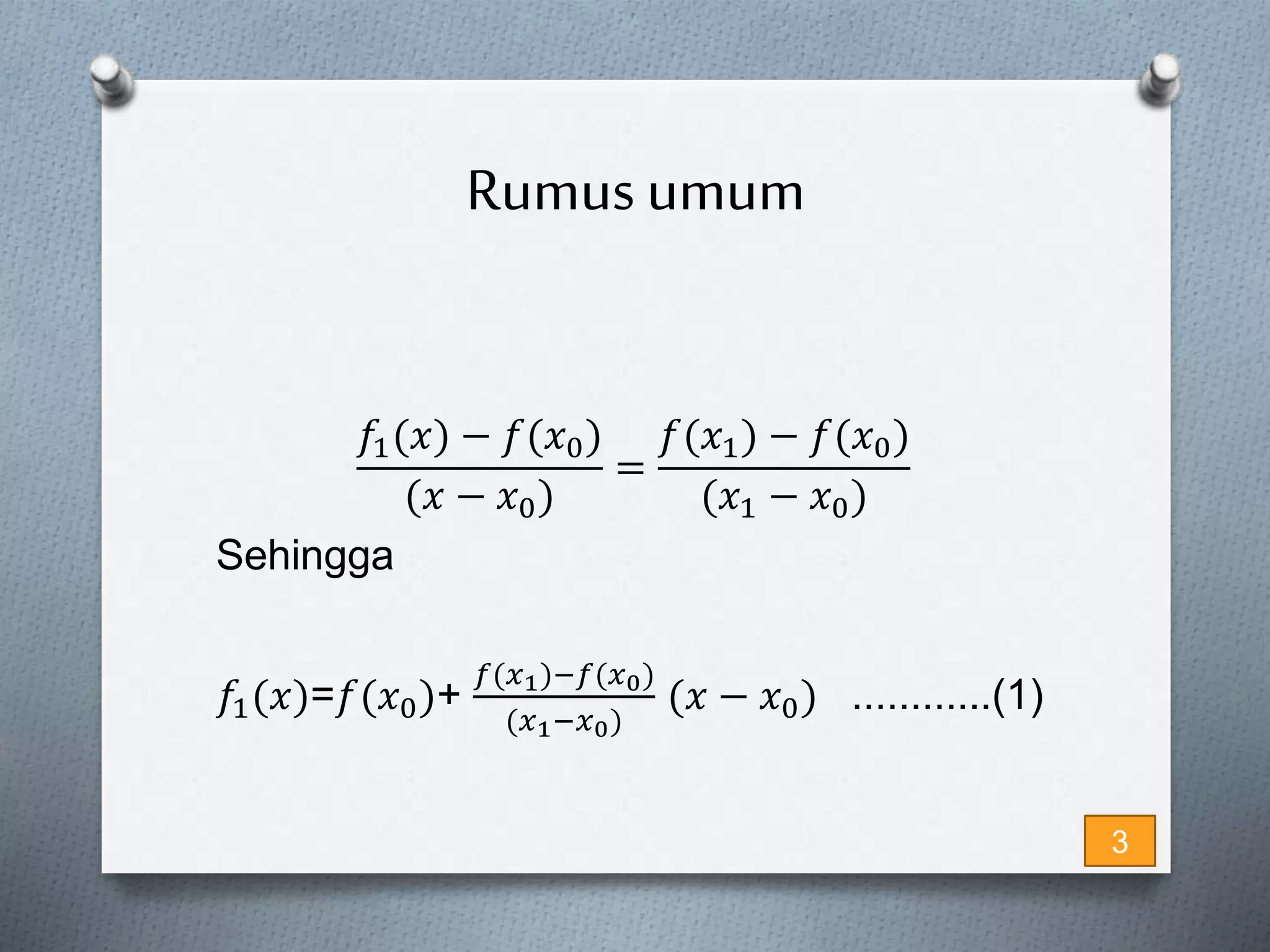 Interpolasi linear ppt | PPTX