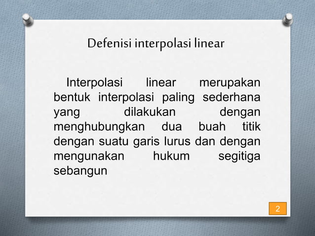 Interpolasi linear ppt | PPTX