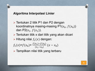Interpolasi linear ppt | PPTX