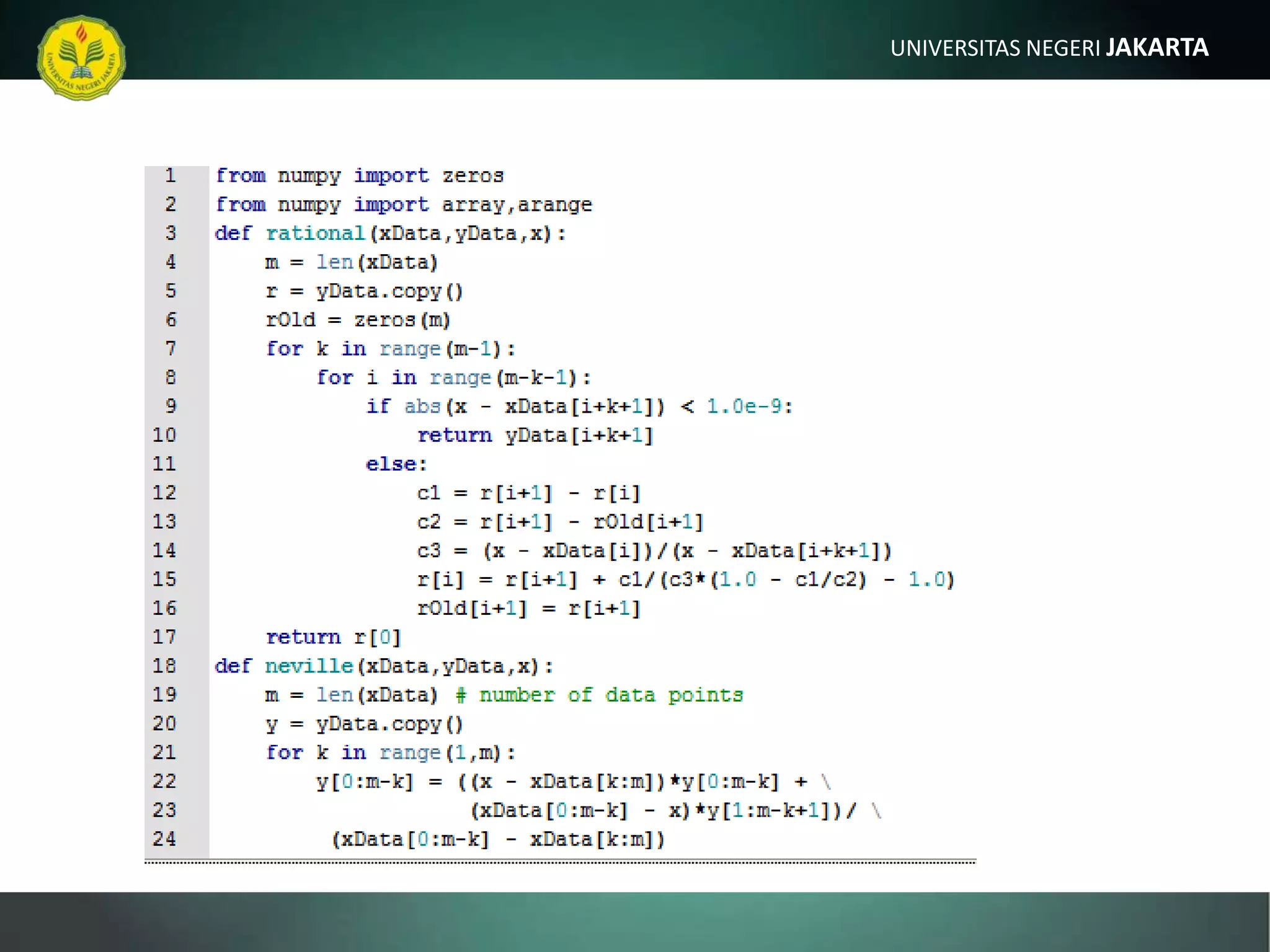 Komputasi Fisika 09 (Interpolasi Polinomial) | PPTX