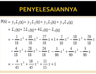 Interpolasi Polinonial Lagrange pada model | PDF