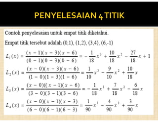 Interpolasi Polinonial Lagrange pada model | PDF